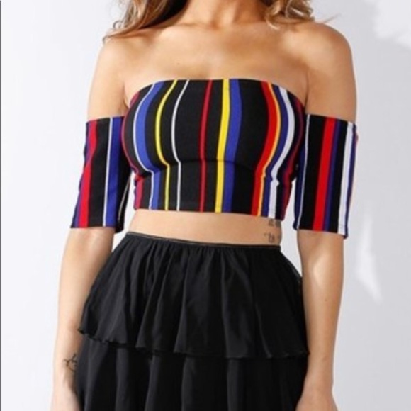 camina | Tops | Multi Colored Crop Top | Poshmark